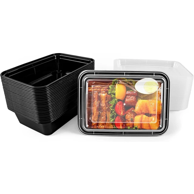 Custom Logo Microwave Safe Food Container With Lid Disposable Pp ...