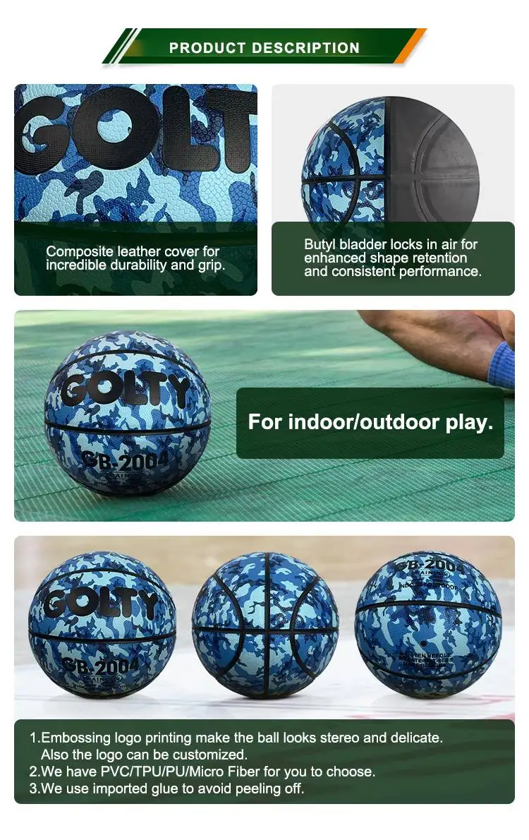 Furry Suede Basketball Blue Colorful Basketball Wholesale Composite ...
