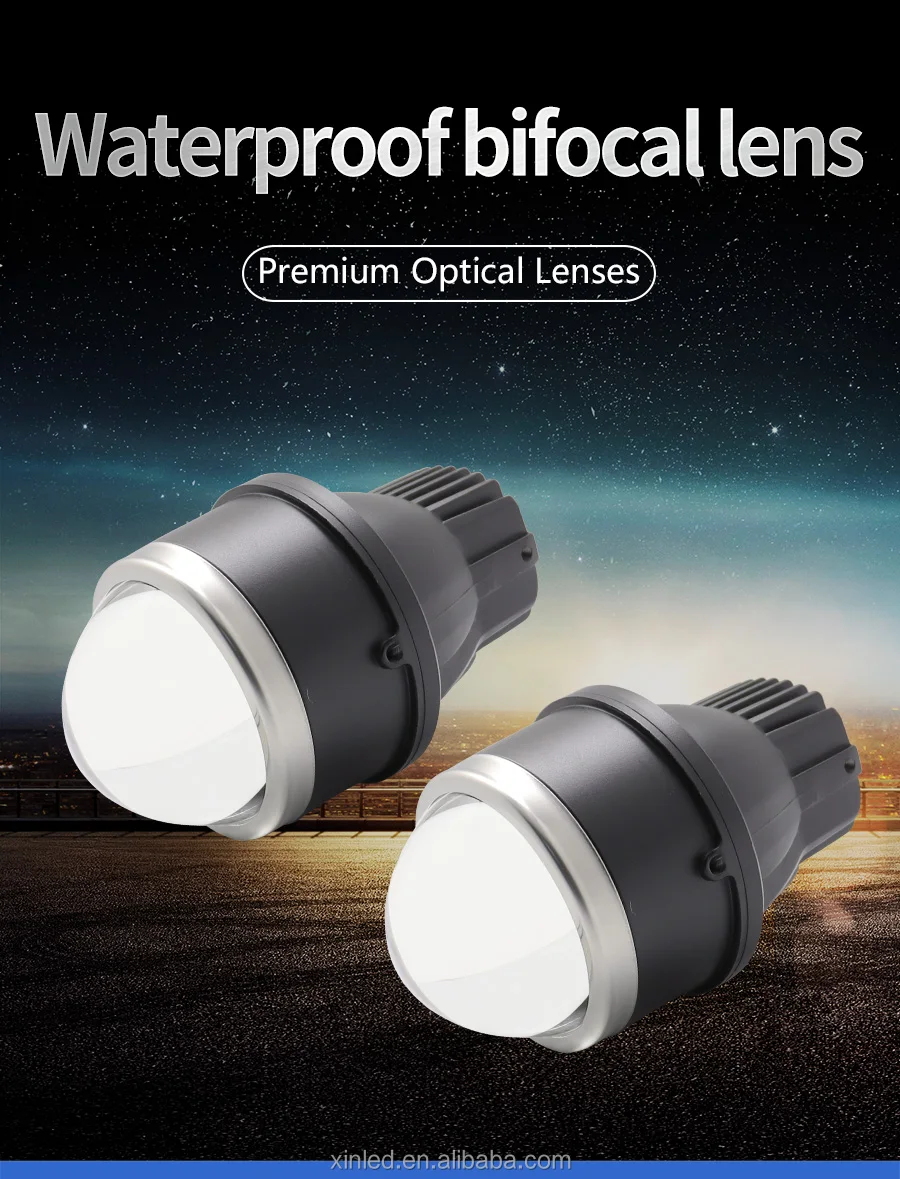 Hearxinled Projector Lens With Black Shade High Low Beam Car Headlight ...