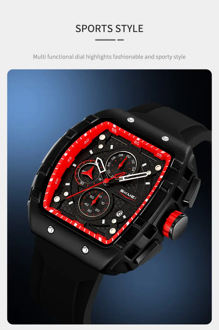 Skmei 9341 Fashion OEM Gents Quartz Watch - Original Silicone Strap