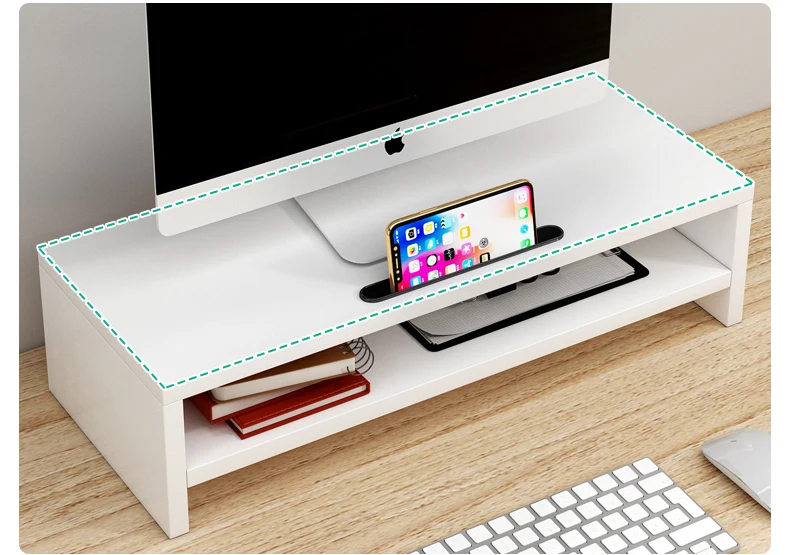 Laptop Desk With Bookshelf Desktop Computer Rack Display Screen Desktop ...