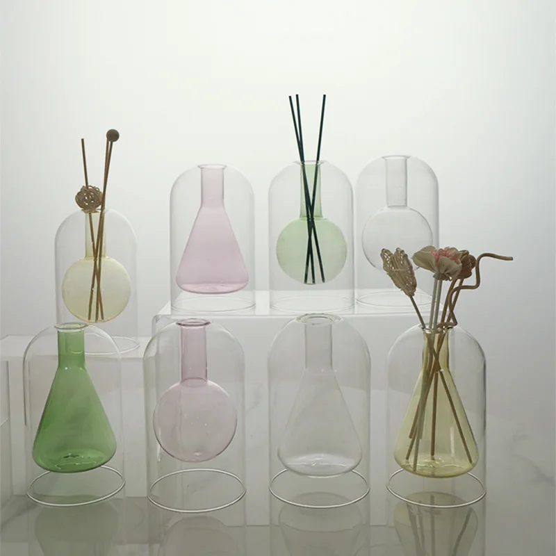 Hand Blown Colored Glass Fragrance Aroma Diffuser Bottle For Home ...