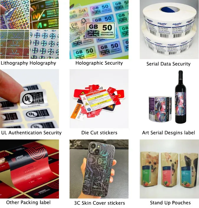 Customizable Holographic Sticker Labels Personalized Waterproof Decals ...