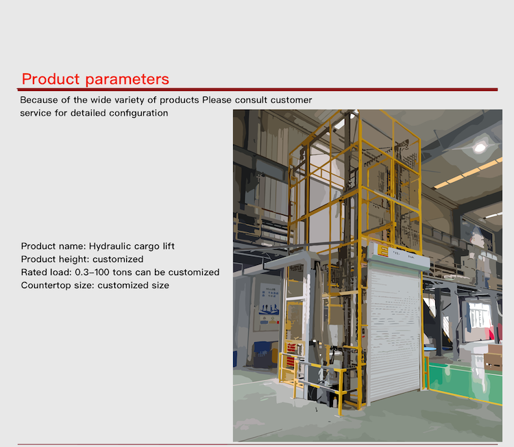 Hydraulic Electric Vertical Freight Elevator Industrial Warehouse ...