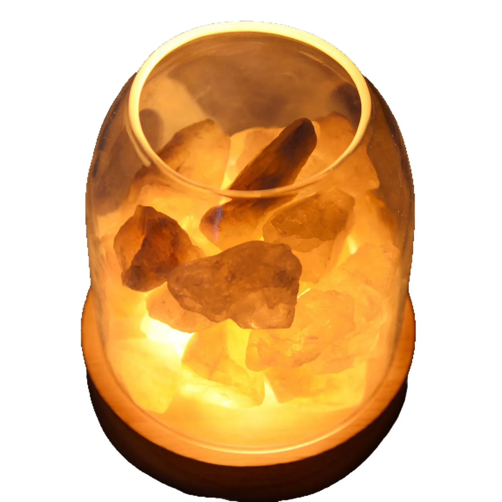 Crystal Raw Stone Night Light Fire-Free Aromatherapy Essential Oil ...