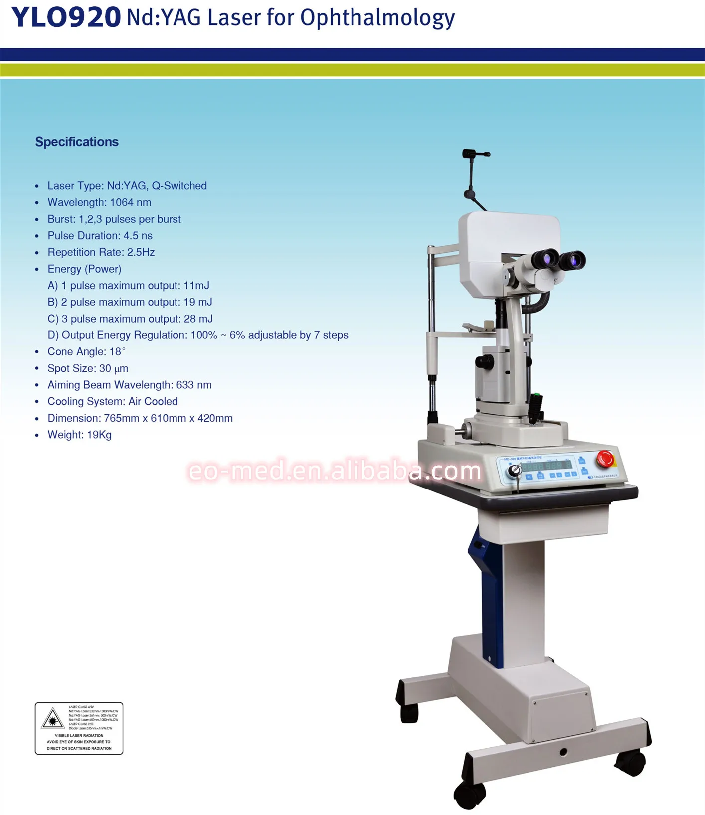 Ylo920 Yag Laser Ophthalmic Ophthalmic Laser Device With Lift Table ...