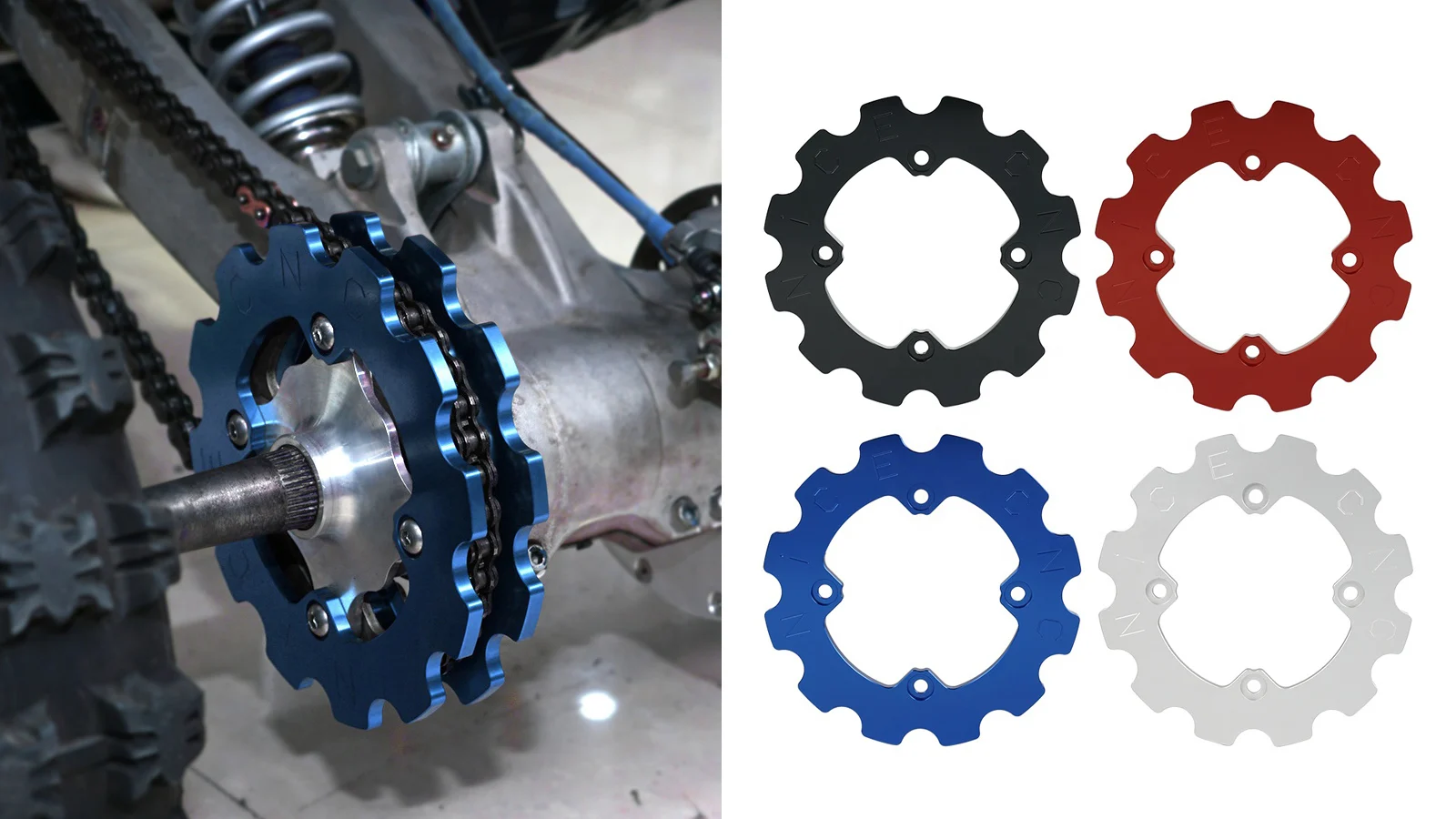 Nicecnc Rear Dual Sprocket Chain Guard Cover For Yamaha Raptor 700r 700 ...