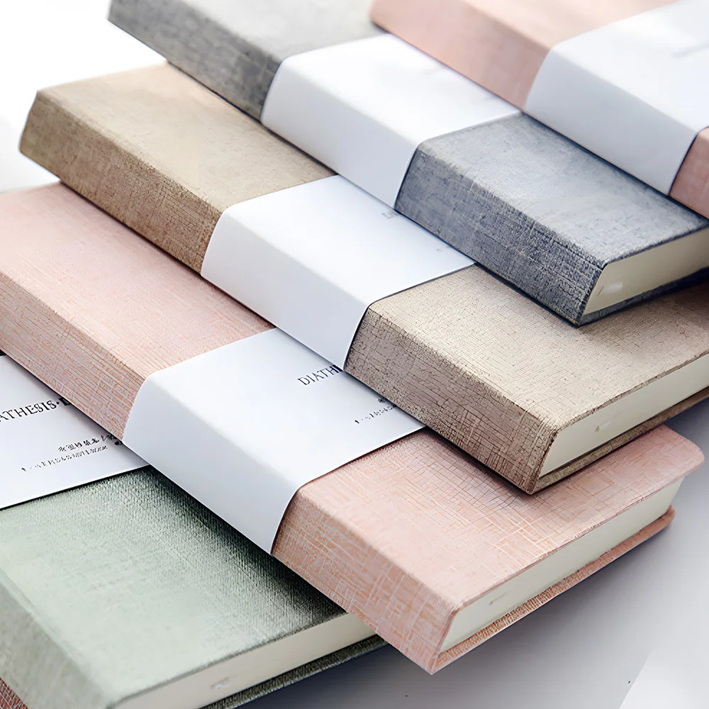 A5 Luxury Fabric Linen Notebook Planner Hardcover Journal