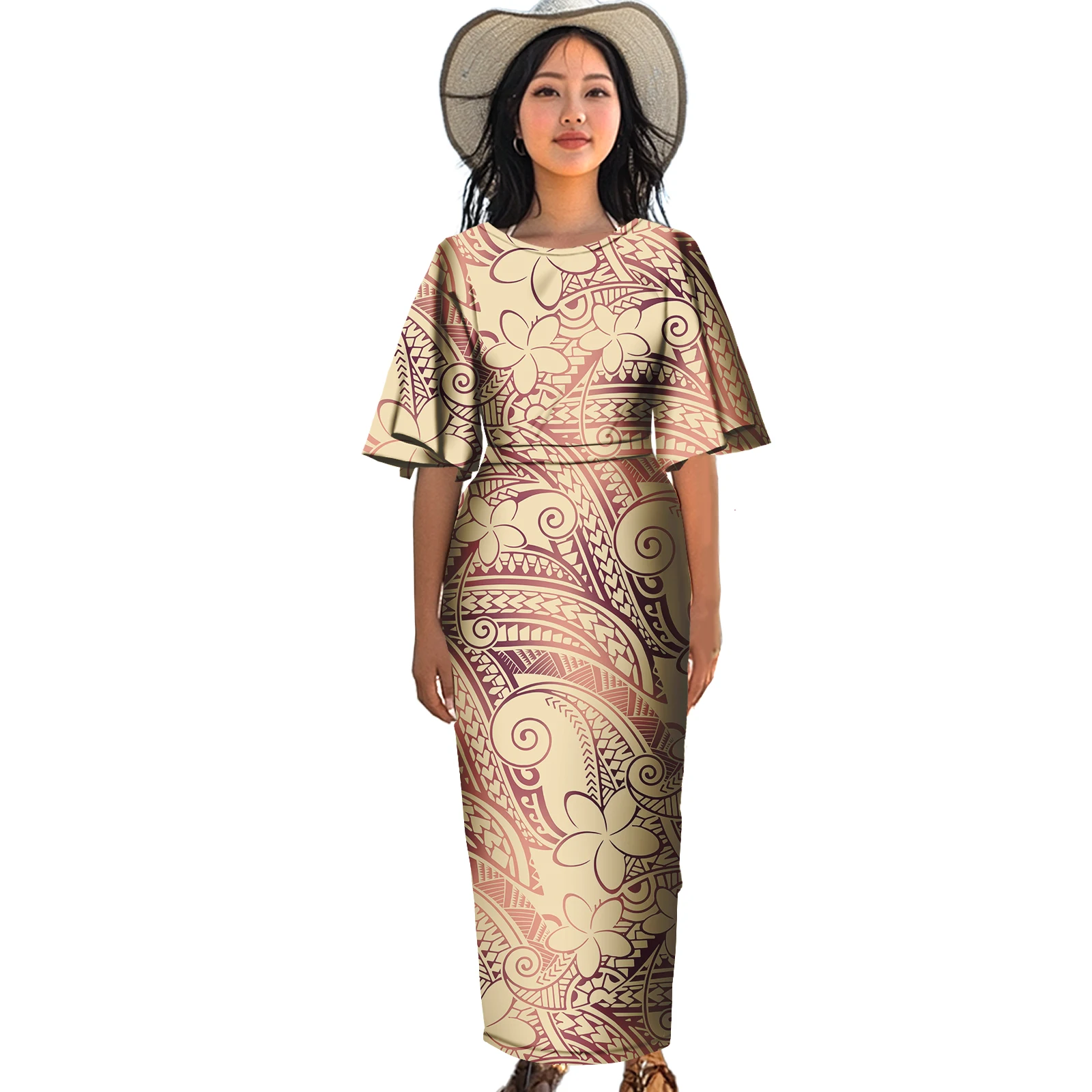 Latest Polynesian Tribal Clothing Samoan Puletasi Dresses for Women ...