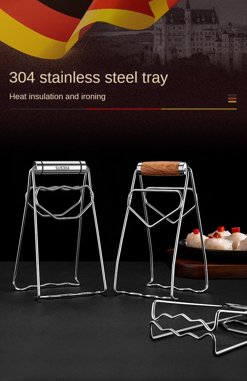 Multi-Functional Stainless Steel Kitchen Utensil Heat-Resistant Dish Clamp and Plate Lifter with ...