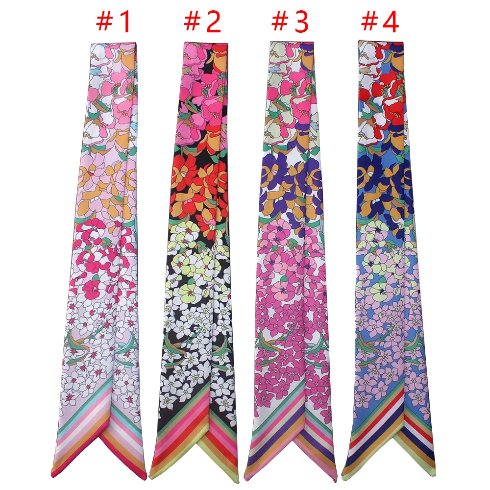 Customized stylish long Bag Head Neck Wrist scarves summer polyester ...