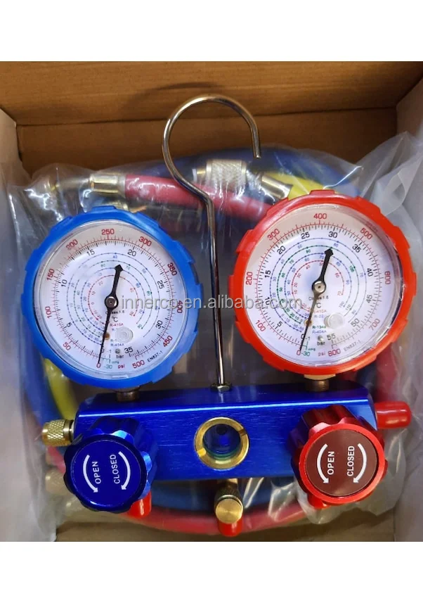 Refrigerant Gauge Set Testing Manifold Pressure Gauges For Hvac - Buy ...