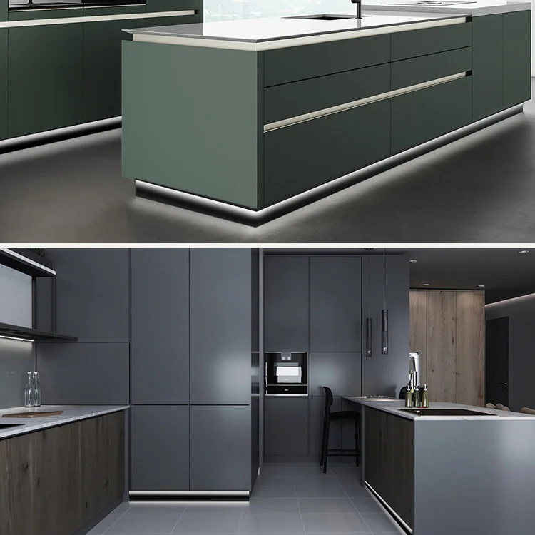 Recessed Skirting Line Aluminium LED Profile - Black Corner Bar Light ...