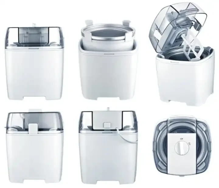 Household Fruit Soft Ice Cream Maker 1.5 L Capacity Portable Mini Ice ...