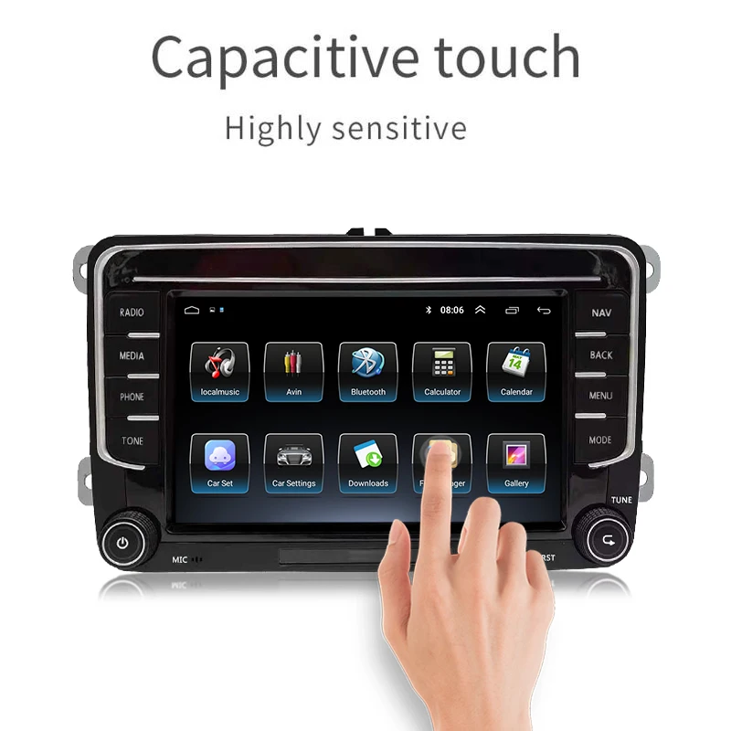 Grandnavi 2din 7inch Wireless Carplay for Volkswagen Cars