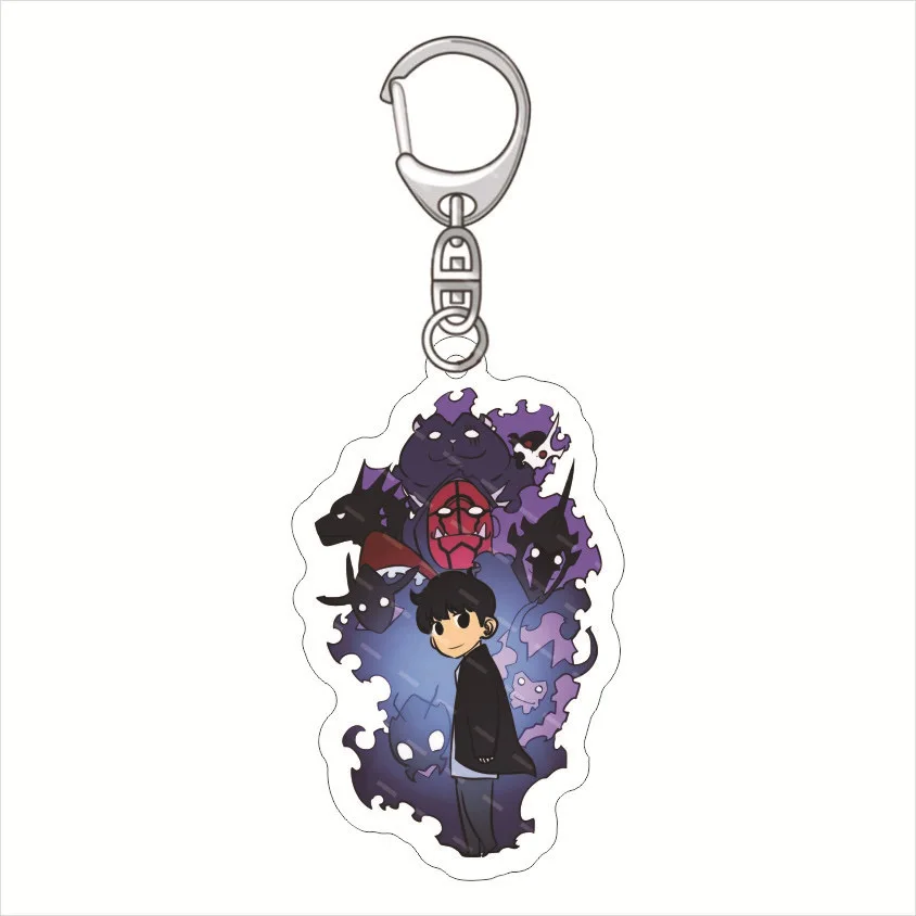 10 Color New Anime Solo Leveling Transparent Acrylic Keychains Key Ring ...