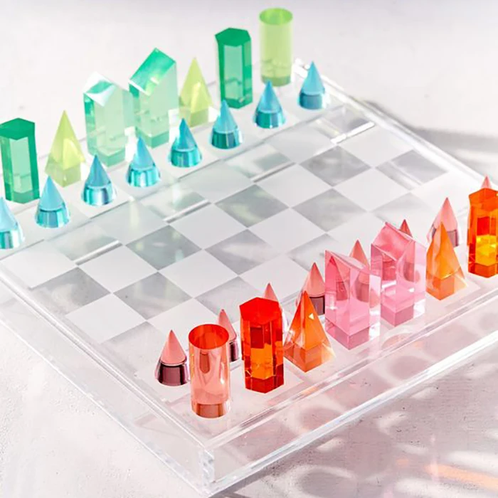 Customized 3d Acrylic Luxury Chess Board Game Set Home Decor Chess ...