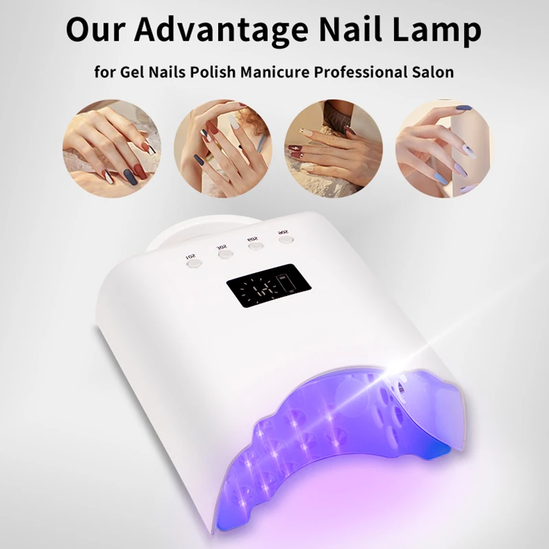 Hot Sale 78w Portable Uv Gel Nail Light Rechargeable Cordless Uv Led ...