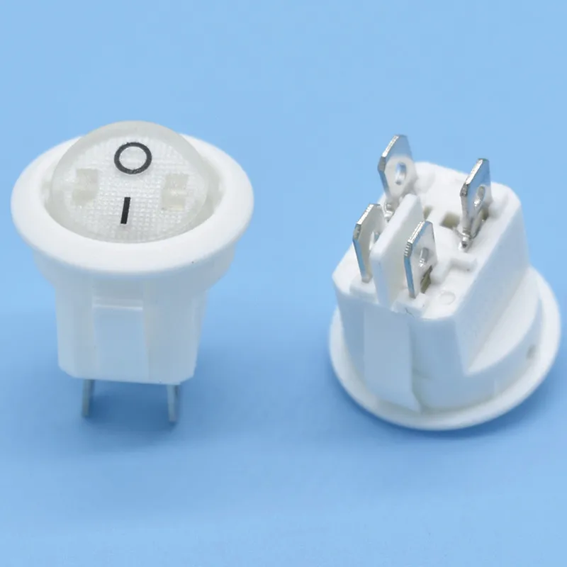 Kcd1 Rocker White Switch White Illumination - Buy 12v Illuminated ...