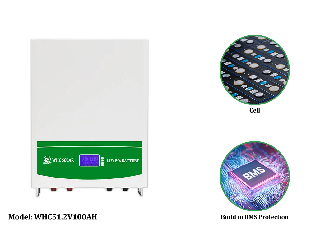 Whc Solar 48v Power Wall Lifepo4 Battery 5kwh 10kwh 100ah 200ah Lithium Battery 48v Solar System ...