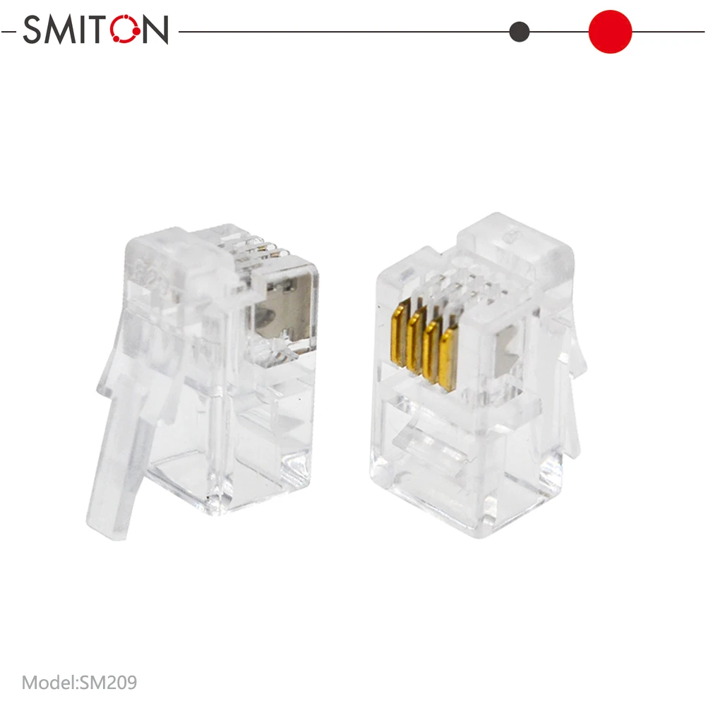 4 Pin RJ-9 Modular Connector for Telephone Cable - OEM | Wholesale