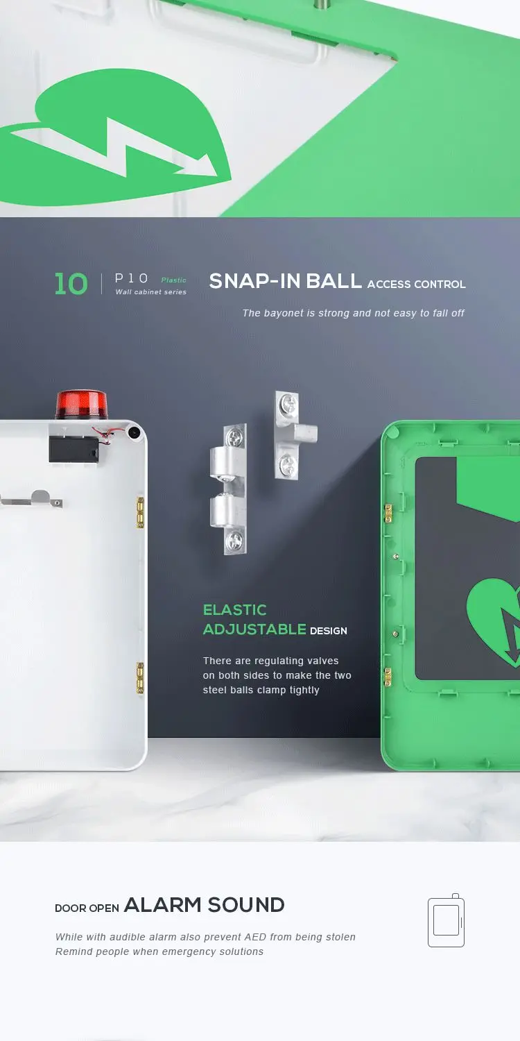 WAP P10 Outdoor Waterproof AED Storage Cabinet - Durable & Secure