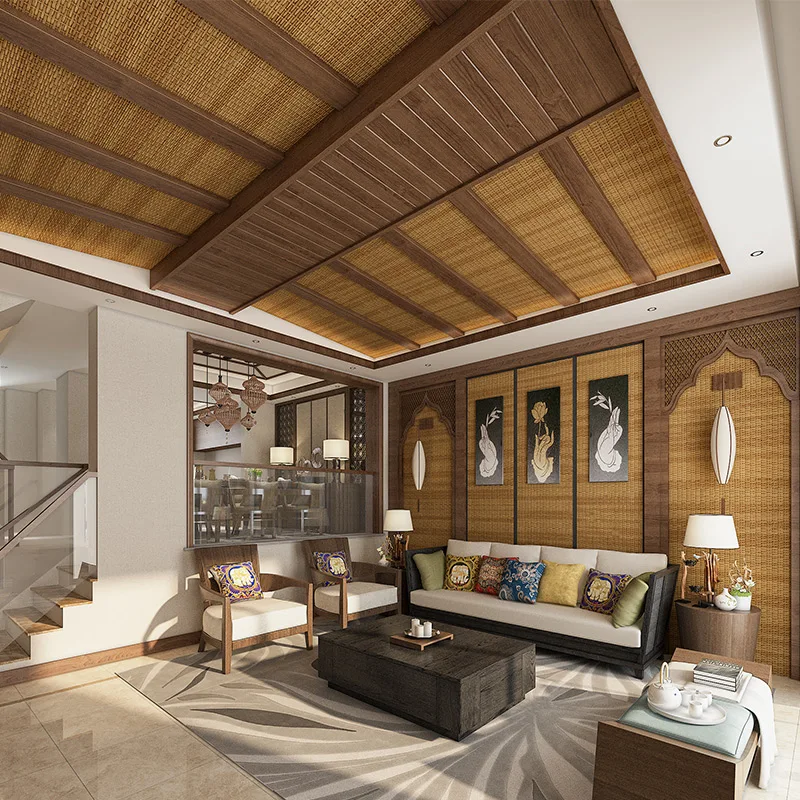 LTR Wall Covering Ceiling Material Woven Artificial Synthetic Woven ...