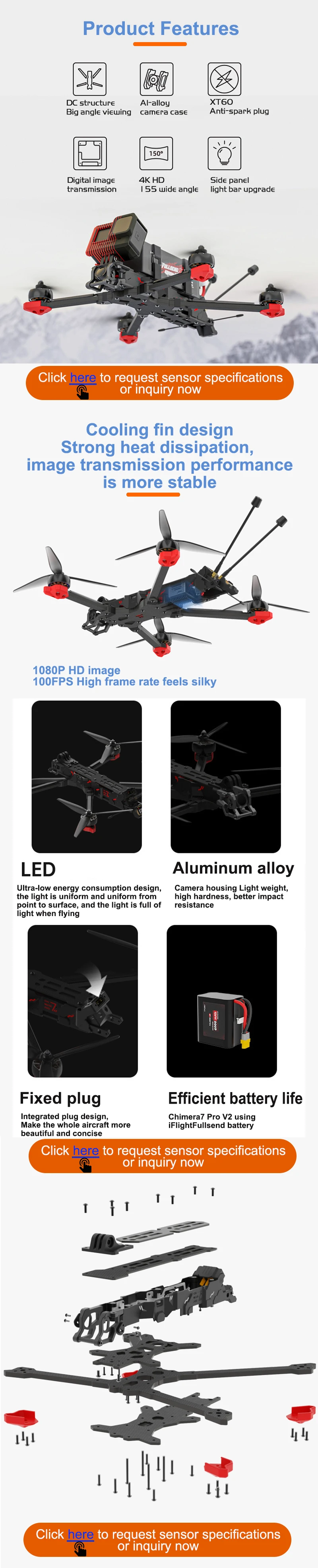 Iflight Chimera7 Pro V2 Hd 6s 327mm Wheelbase F7 55a Esc 7.5 Inch Long ...