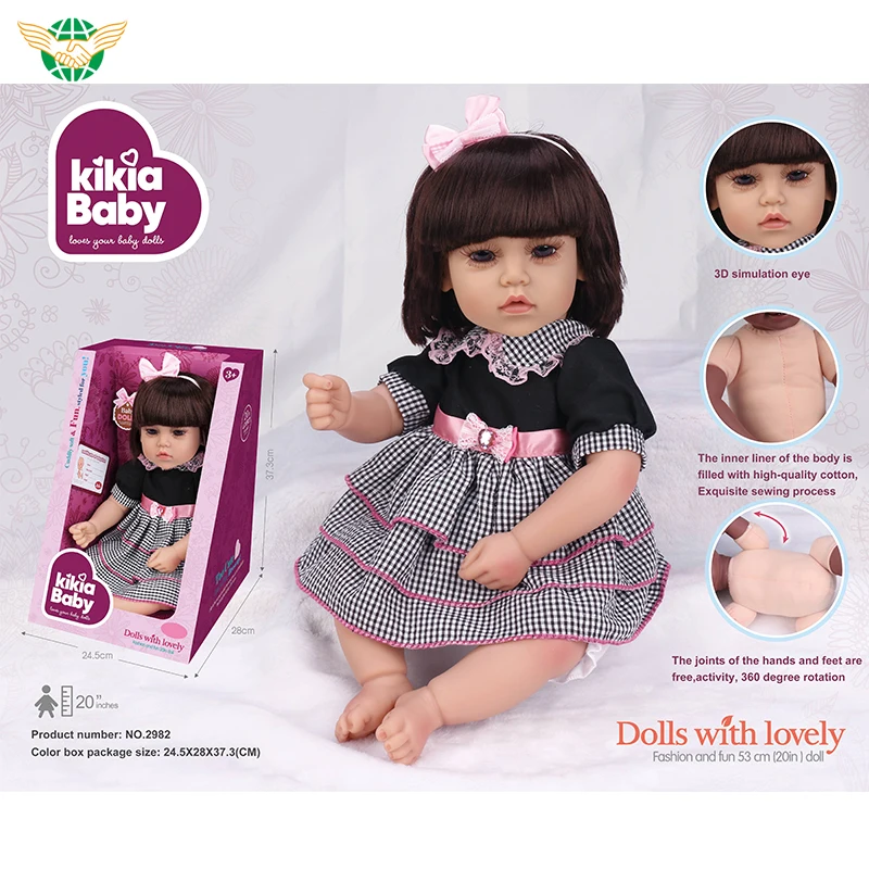 Hot Selling 20 Inch Girl Doll Pretty Girl Baby Cotton Coll Set Vinyl ...