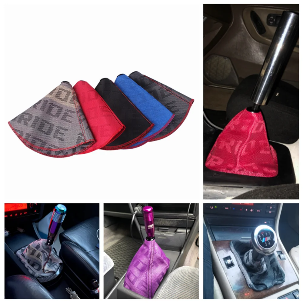Universal JDM Style Bride Canvas Shift Lever Knob Boot Cover