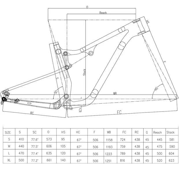 UDH Carbon 29er XC Full Suspension Frame - Durable & Lightweight