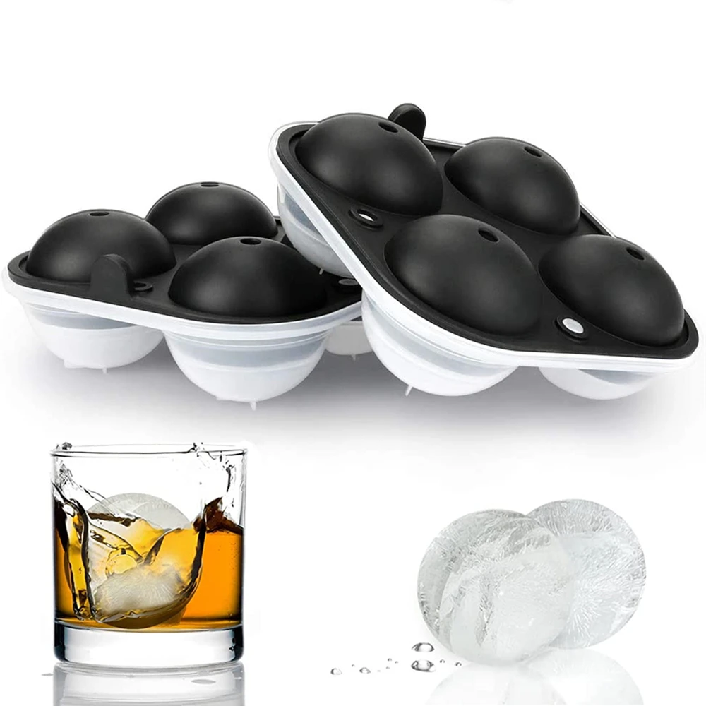 Sphere Ice Trays Mold Whiskey Round Big Ball Maker For Cocktail And ...