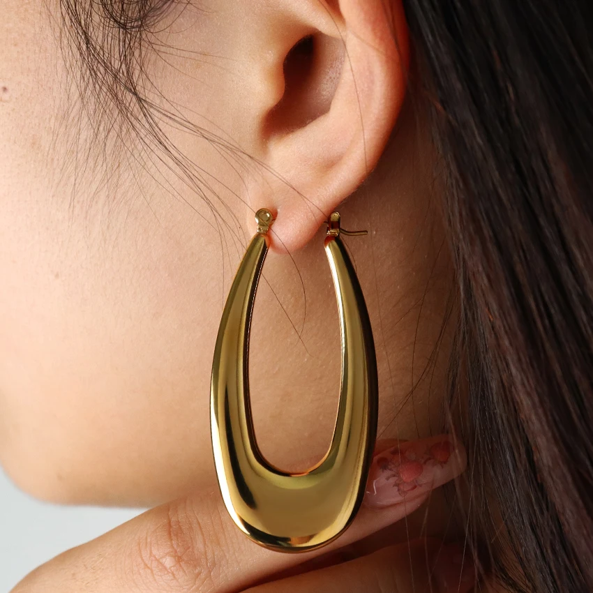 Gold Non Tarnish Earrings - Vintage Chunky Earrings