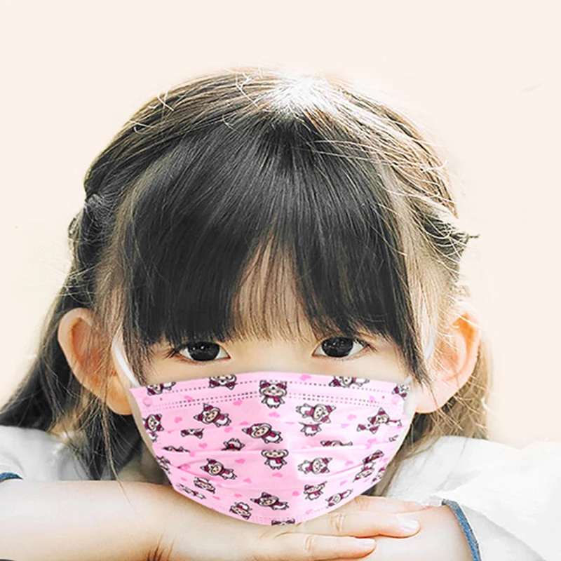 50 Pcs Per Box Face Mask 3 Ply Animal Printing Breathable Face Mask ...