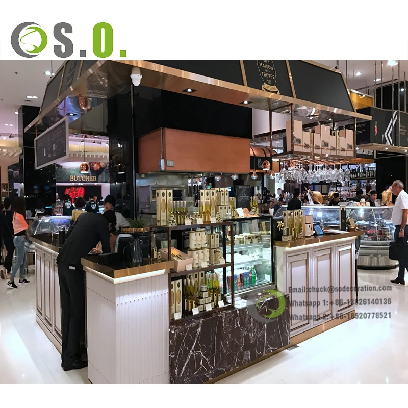Retail Store Decor Bubble Tea Cabinet Customized 3d Tea Kiosk Design ...