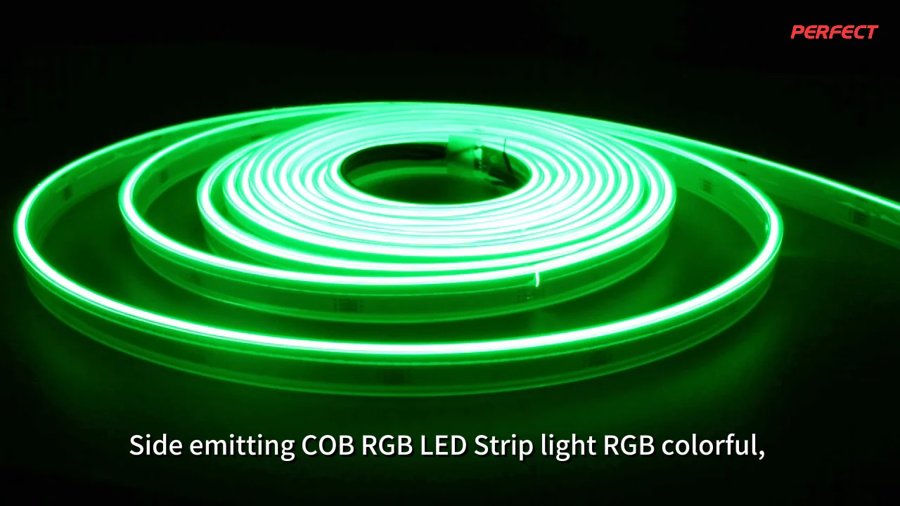 Flexible Dotless 840led/m Side View Cob Led Strip Rgb 12w/m Outdoor ...