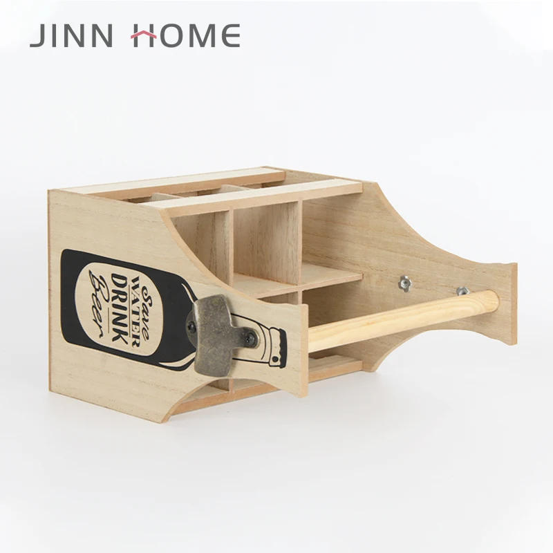 New Design Wooden Beer Bottle Storage case with Laser Engraving Wood ...