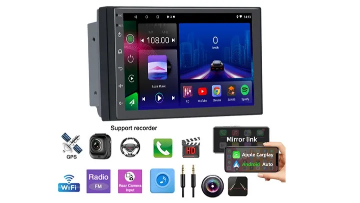 Universal 7 Inch Car Radio Car Player Gps Navigation Wifi Bt Fm Mirror ...