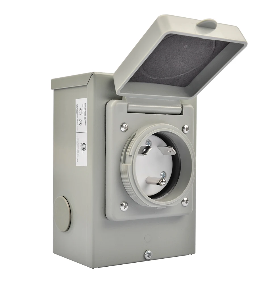 30 Amp Power Inlet Box For Rv Nema Tt-30p 125v With Twist Connector Etl ...