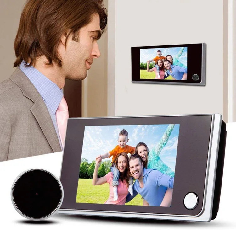 CMOS Door Peephole Camera with Night Vision & Motion Detection