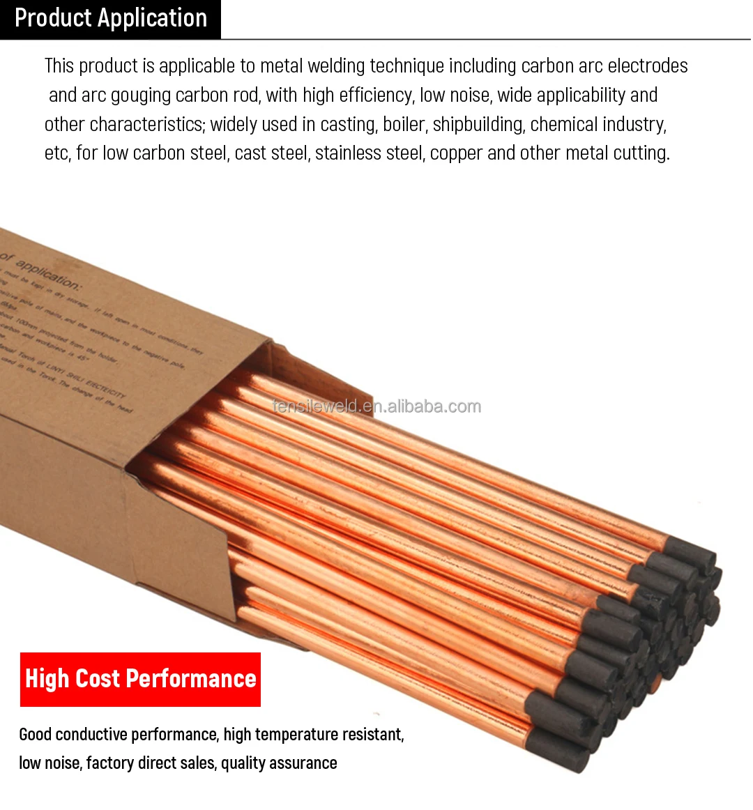China Good Price Arc Air Gouging Rods Copper Coated Carbon Electrode ...