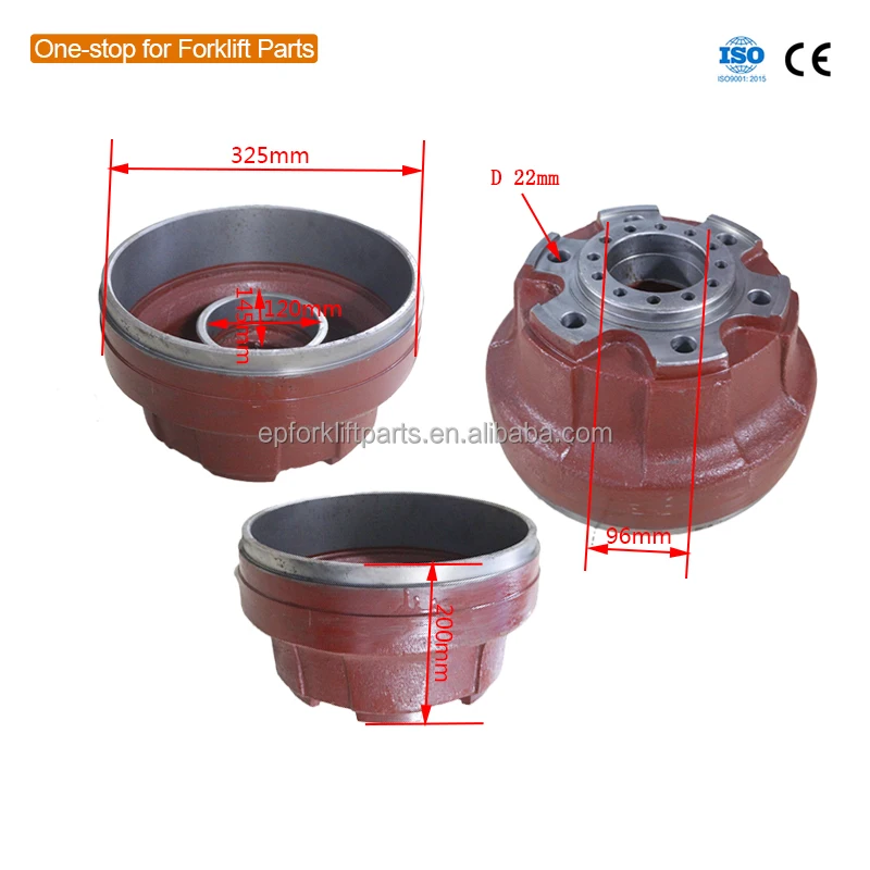 Shanghai Yipeng Forklift Spare Parts 239P3-02001 Hub Wheel Brake Drum ...