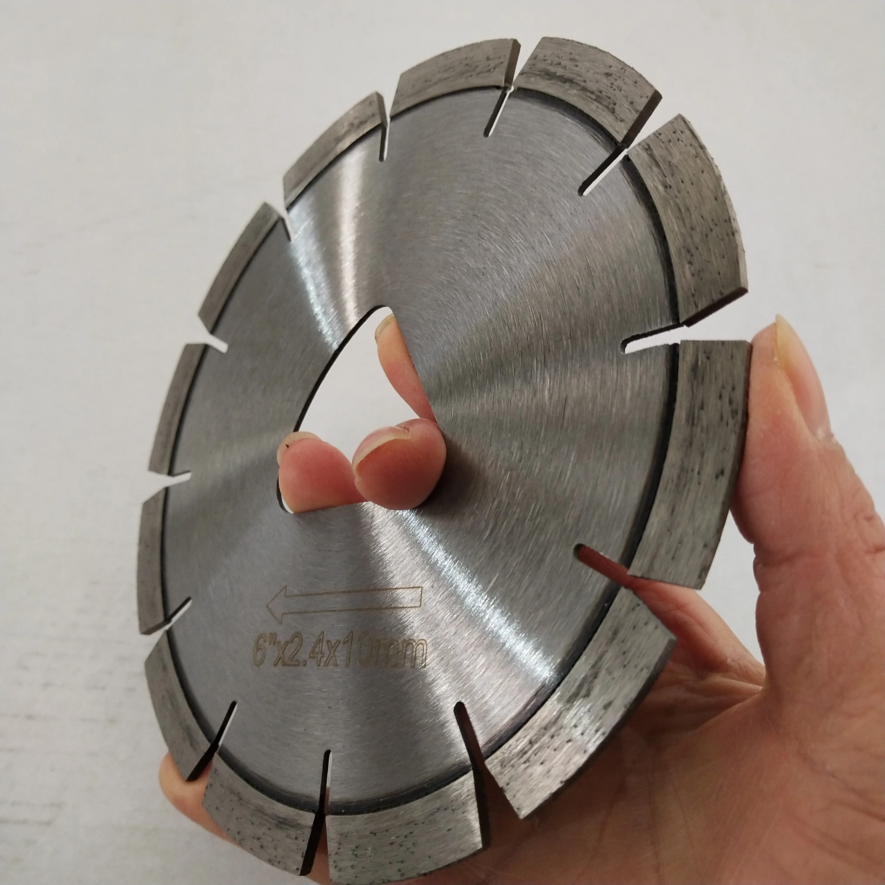6 Inch Laser Welding Diamond Saw Blades Early Entry Green Aggregate ...