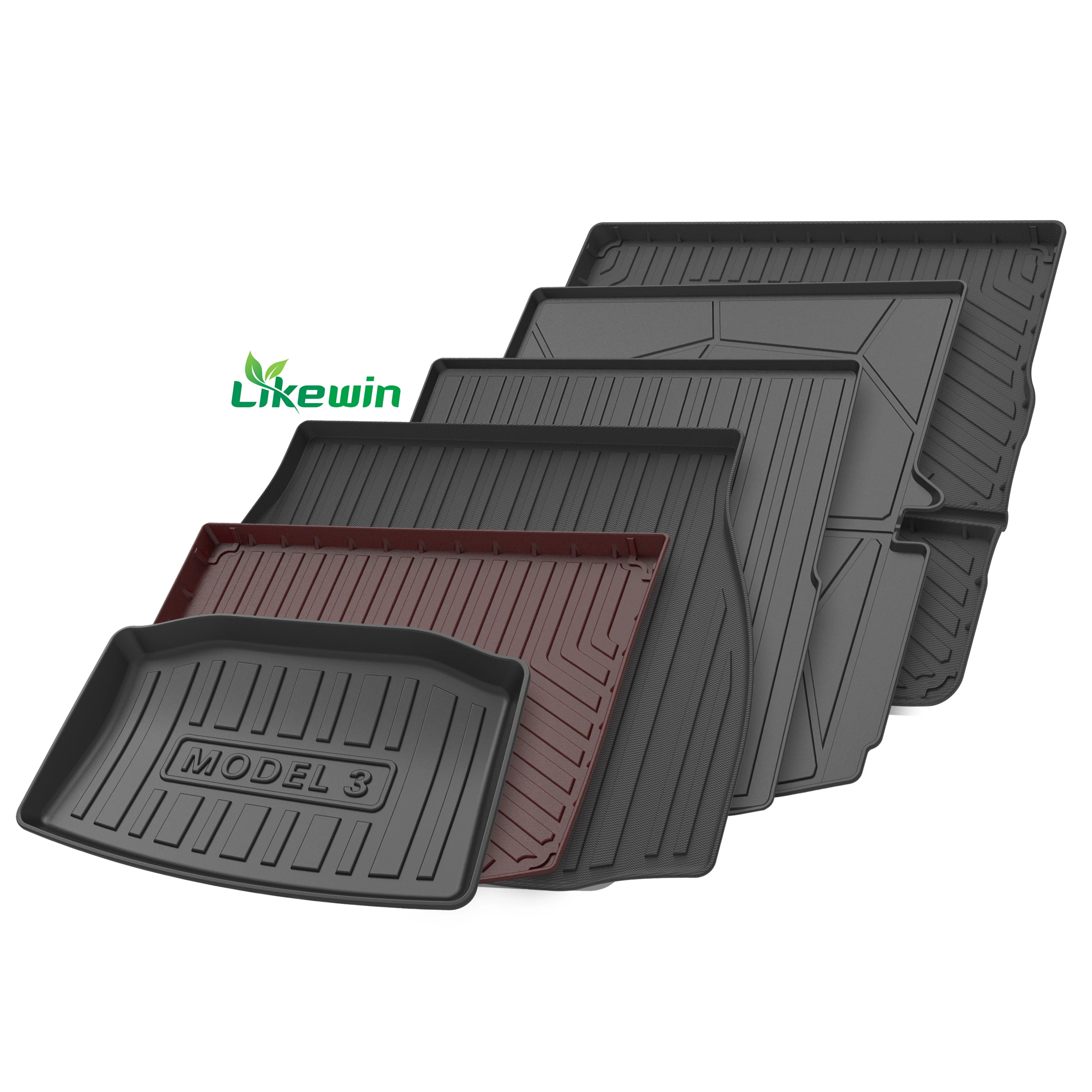 All Weather 3D TPE Car Trunk Floor Mats Carpets Cargo Liner For Toyota ...