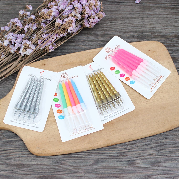 Creative Smokeless Happy Birthday Multicolored Spiral Birthday Candles ...