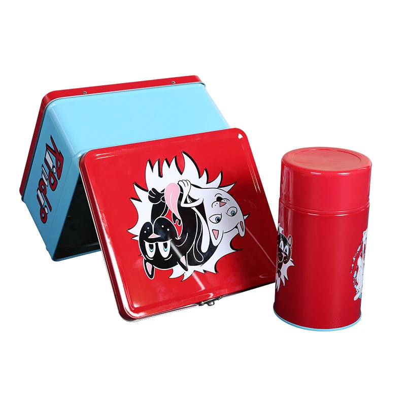 Custom Metal Kids Tin Lunch Box with Handle - Food Packaging