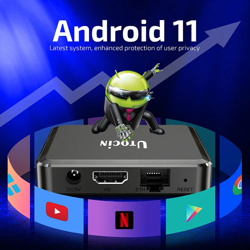 New Utocin Neo Amgoic S905w2 Dual Wifi 2gb 16gb Atv Android 11 Tv Box Ott Media Streamer Box ...