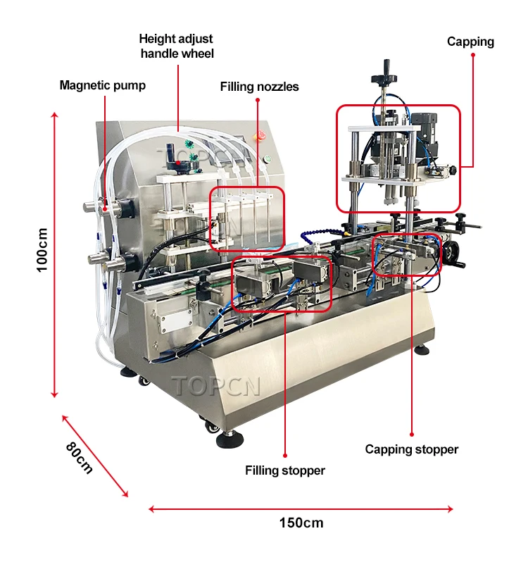 Desktop Digital Magnetic Pump Juice Oil Automatic Filling Machine