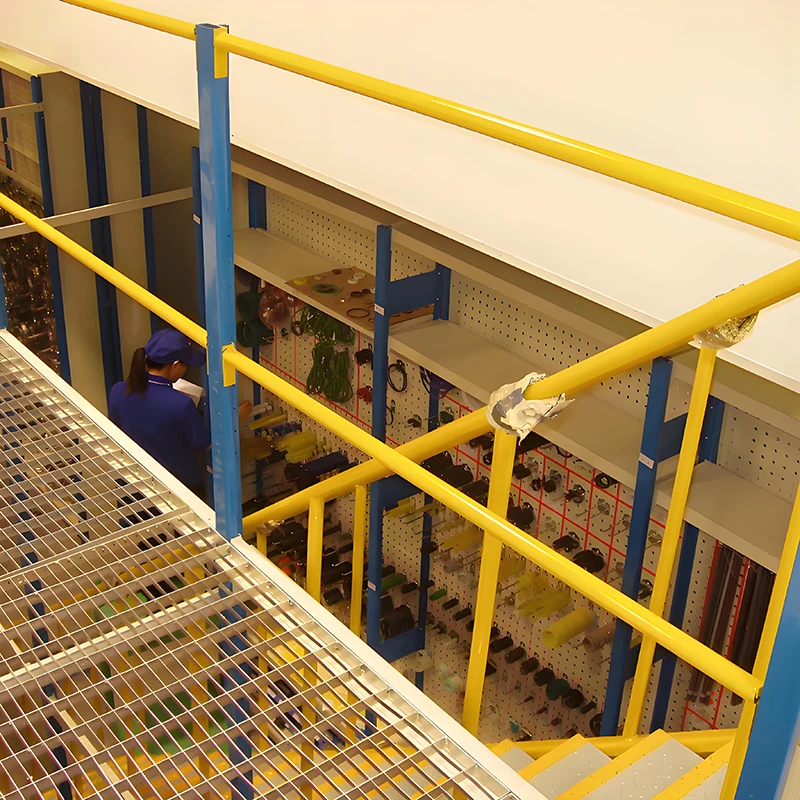 Heavy Duty Industrial Mezzanine Attic Racking Steel Buckle Multi-Tier ...