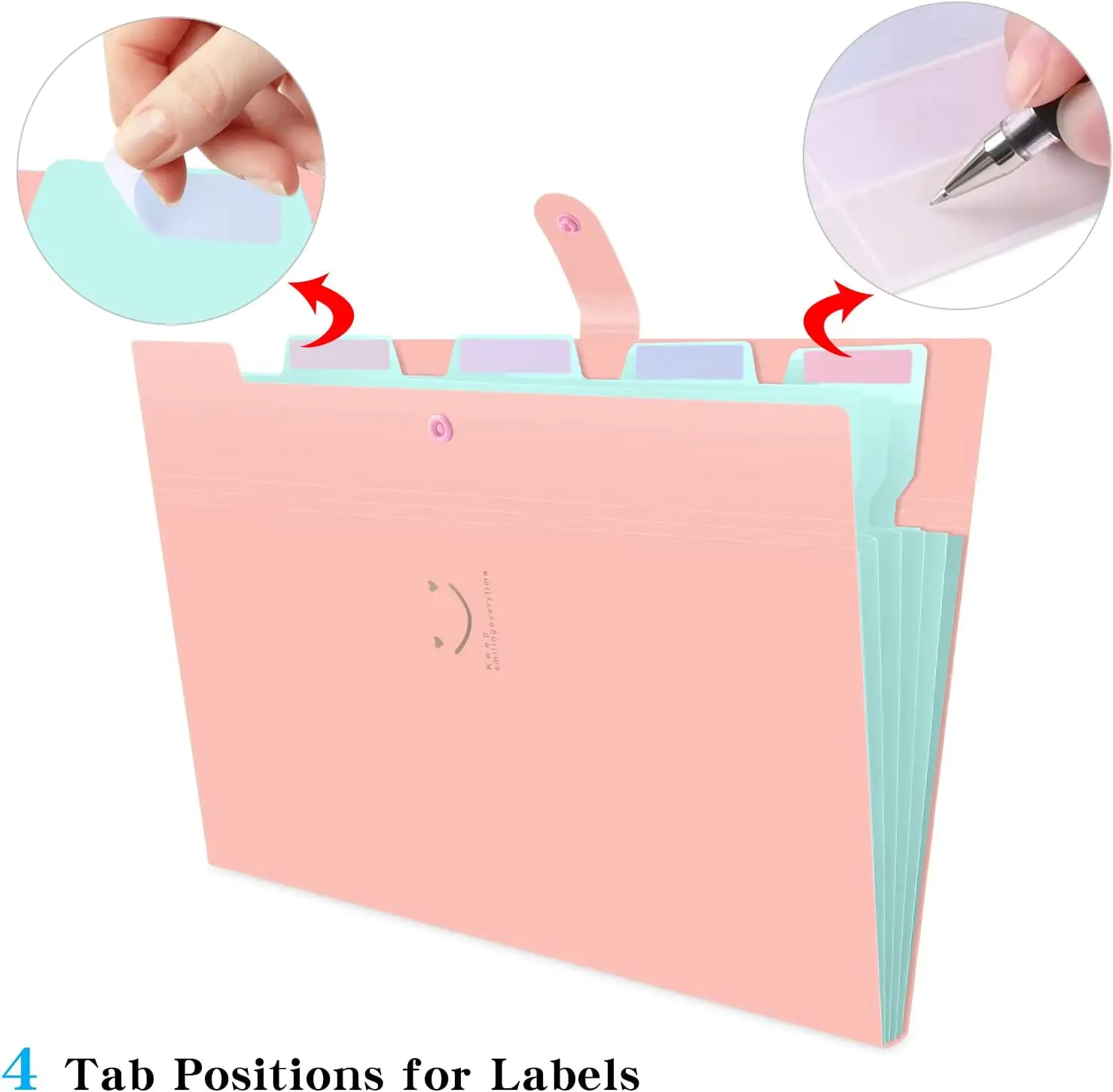 Wholesale A4 Letter Size Expanding Pp File Folder 5 Pockets Accordion ...